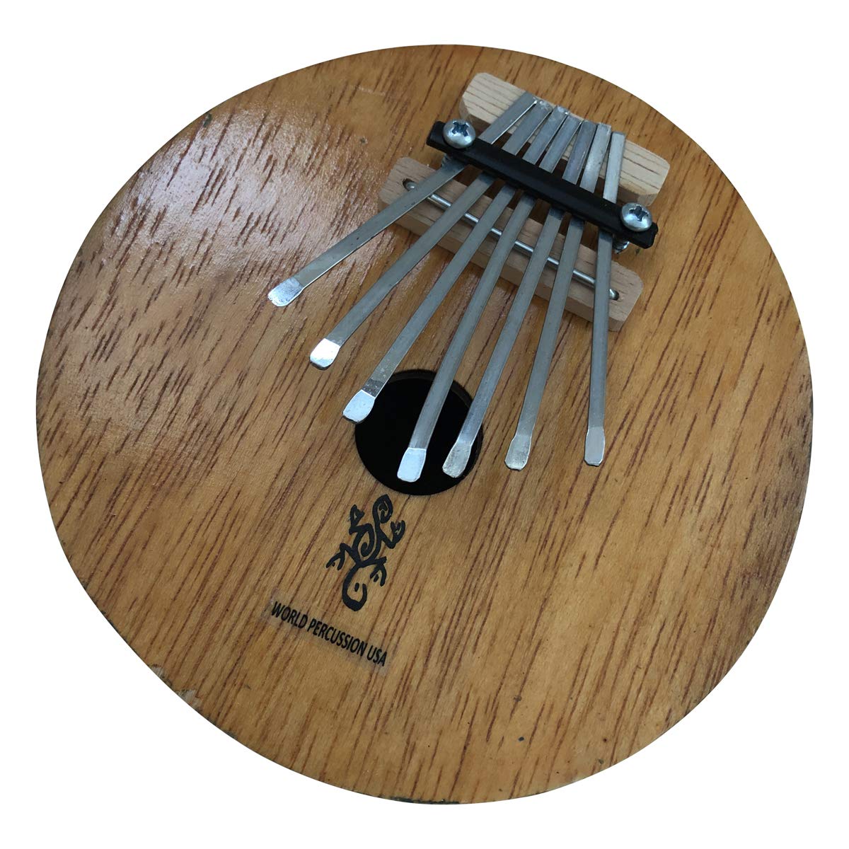 Kalimba Thumb Piano - 7 keys - Tunable - Coconut Shell - Natural - by World Percussion USA