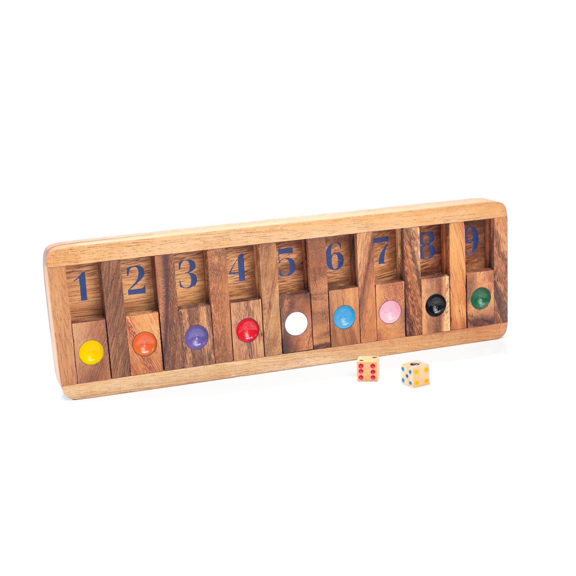 BSIRI Shut The Box Board Games with Math Kids Player Wooden Box of Brain Teaser Puzzles for Family Educational and Get Fun on Game to Teach Kids to Count on Math