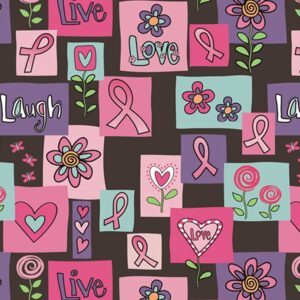 Toland Home Garden Live Love Laugh Forever 18 x 30 Inch Decorative Floor Mat Cancer Awareness Support Pink Ribbon Doormat