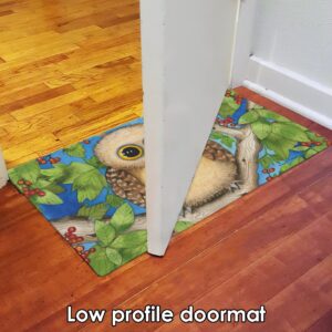 Toland Home Garden 800034 Hoot Hoot Fall Door Mat 18x30 Inch Owl Outdoor Doormat for Entryway Indoor Entrance