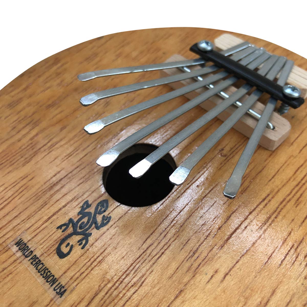 Kalimba Thumb Piano - 7 keys - Tunable - Coconut Shell - Natural - by World Percussion USA