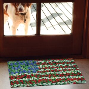 Toland Home Garden 800051 Field of Glory Summer Door Mat 18x30 Inch 4th of July Outdoor Doormat for Entryway Indoor Entrance