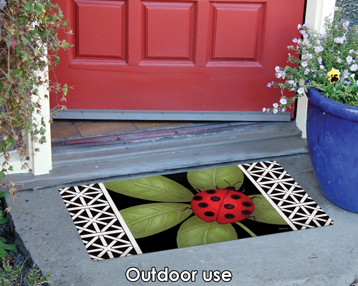 Toland Home Garden 800054 Ladybug Summer Door Mat 18x30 Inch Outdoor Doormat for Entryway Indoor Entrance