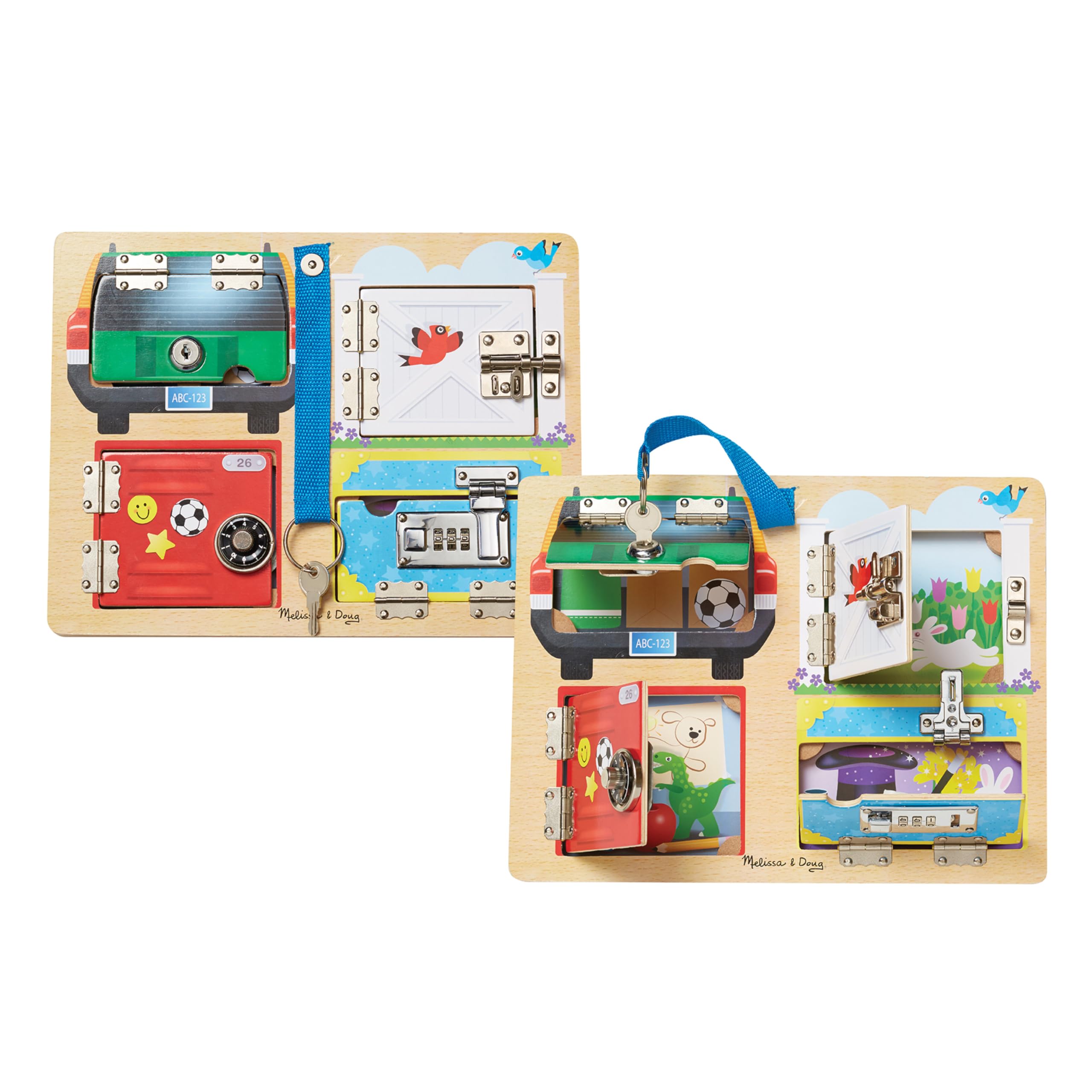 Melissa & Doug Locks and Latches Board Wooden Educational Toy