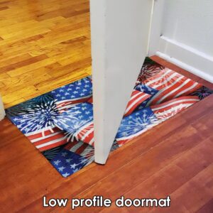 Toland Home Garden 800047 Sparkling Old Glory Summer Door Mat 18x30 Inch 4th of July Outdoor Doormat for Entryway Indoor Entrance