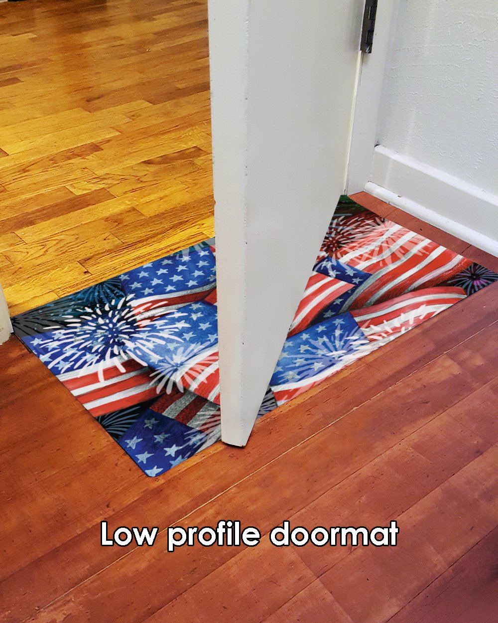 Toland Home Garden 800047 Sparkling Old Glory Summer Door Mat 18x30 Inch 4th of July Outdoor Doormat for Entryway Indoor Entrance