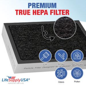 LifeSupplyUSA True HEPA Filter Replacement Compatible with Blueair All 500/600 Series SmokeStop 500 600 501 503 550E 601 603 650E Air Purifier (3-Pack)