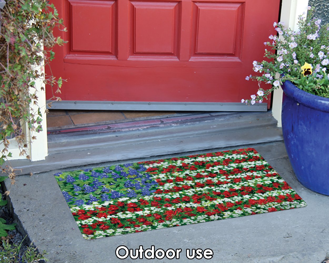 Toland Home Garden 800051 Field of Glory Summer Door Mat 18x30 Inch 4th of July Outdoor Doormat for Entryway Indoor Entrance