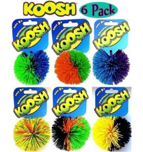 koosh balls multi-color gift set bundle - 6 pack