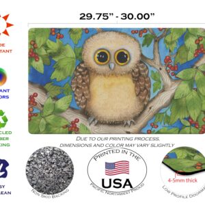 Toland Home Garden 800034 Hoot Hoot Fall Door Mat 18x30 Inch Owl Outdoor Doormat for Entryway Indoor Entrance