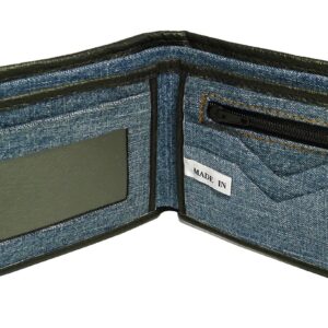 Bijoux de Ja Unisex Blue Denim Small Billfold Purse Wallet