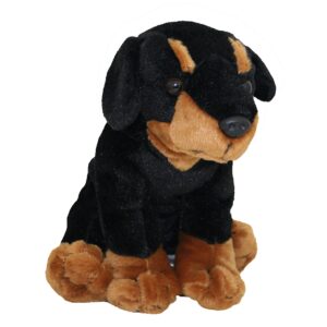 anico plush toy dog, stuffed animal, rotweiller, 8 inches tall