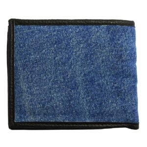 Bijoux de Ja Unisex Blue Denim Small Billfold Purse Wallet