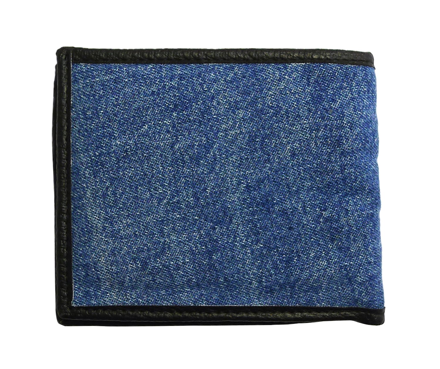 Bijoux de Ja Unisex Blue Denim Small Billfold Purse Wallet