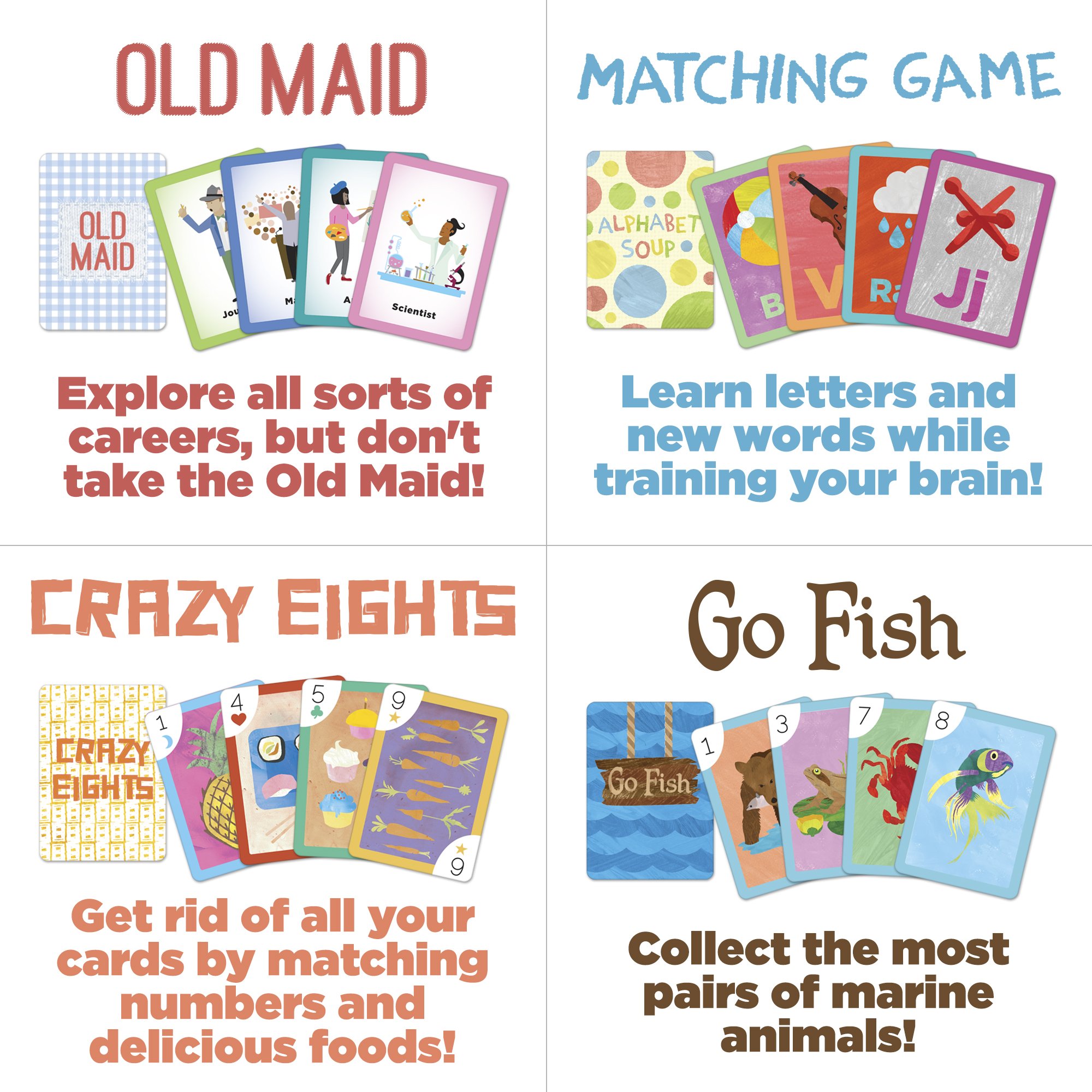 Imagination Generation Illustrated Card Game| Develop Critical Thinking, Strategy & Problem Solving| Old Maid Matching Cards