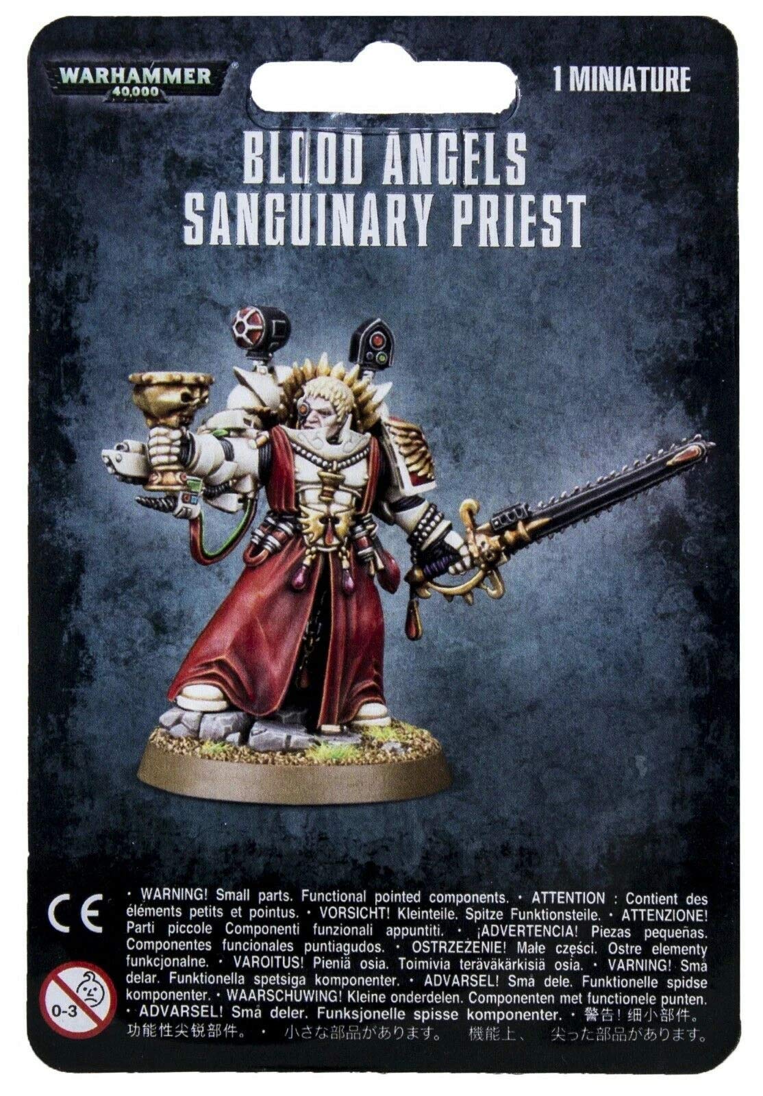 Games Workshop 99070101008" Blood Angels Sanguinary Priest Tabletop and Miniature Game, Black