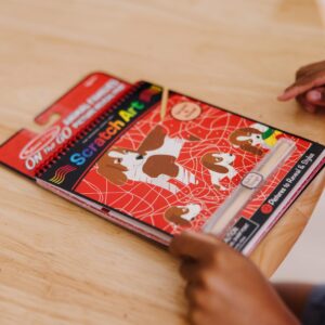 Melissa & Doug On the Go Scratch Art: Animal Families Hidden-Picture Activity Pad With Stylus