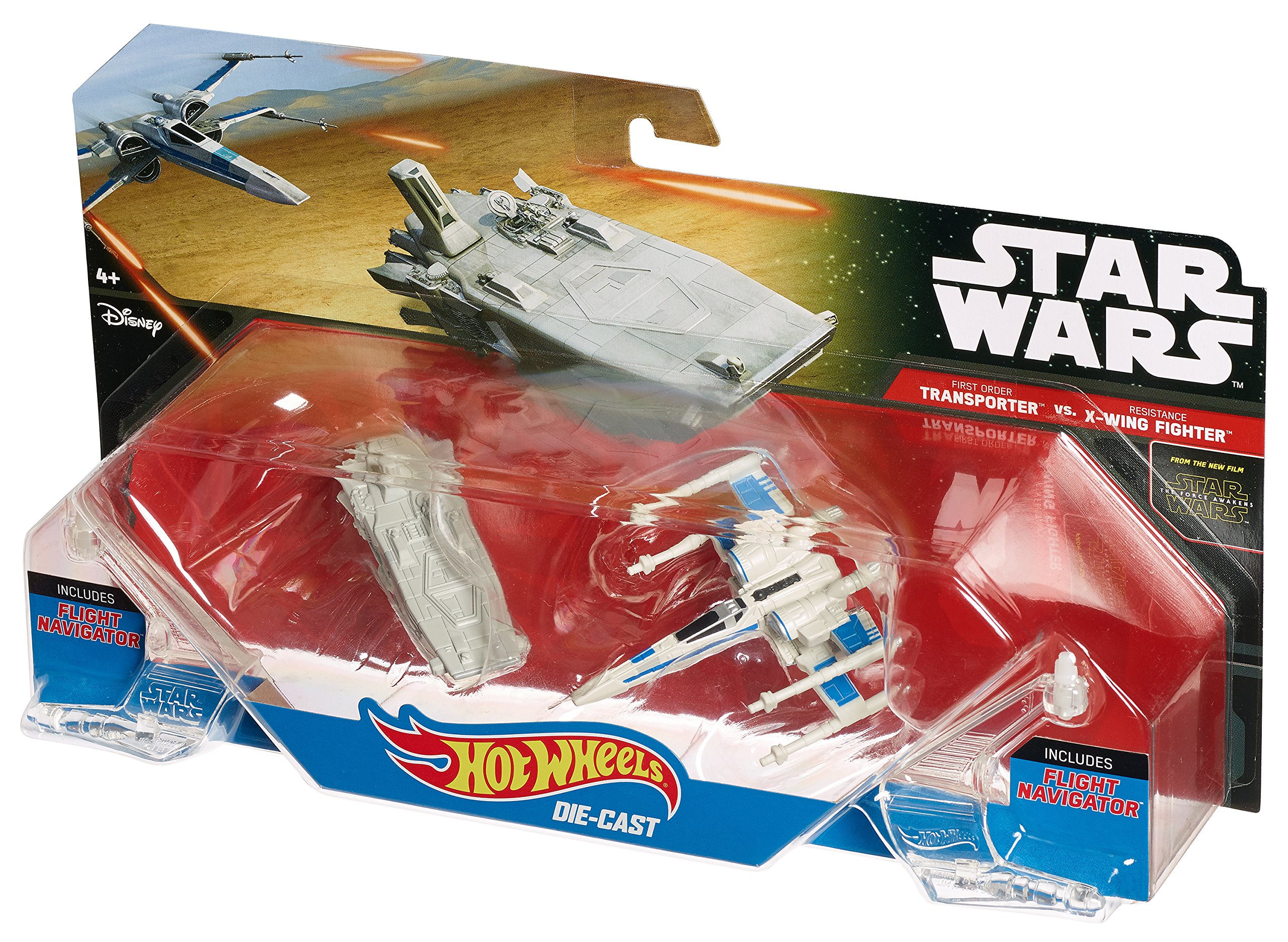 Hot Wheels Star Wars: The Force Awakens First Order Transporter vs. X-Wing Fighter Starship 2-Pack