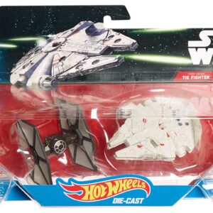 Hot Wheels Star Wars: The Force Awakens First Order TIE Fighter vs. Millennium Falcon Starship 2-Pack