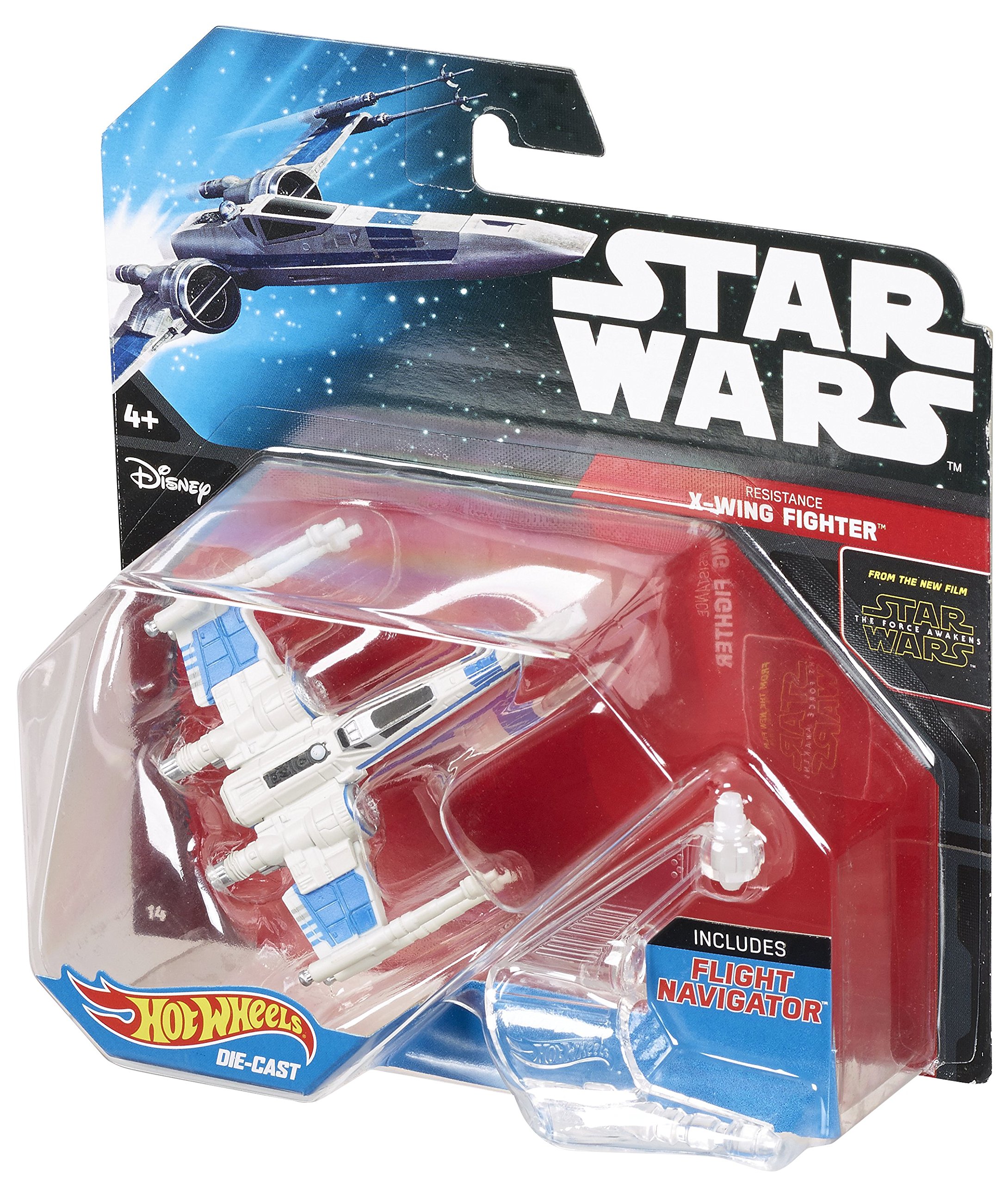 Hot Wheels Star Wars Starship Episode 7 Hero Starfighter (Closed Wing Blue) Vehicle