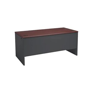 HON 38291RNS 38000 Series Right Pedestal Desk, 66w x 30d x 29-1/2h, Mahogany/Charcoal