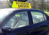 ComplianceSigns.com Driver Education Student Driver Yellow Car Topper Sign, 30x10 inch Corrugated Plastic with Powerful Magnets to Hold Tight