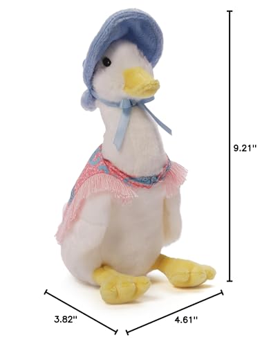 GUND Beatrix Potter Jemima Puddle Duck Plush, Stuffed Animal for Ages 1 and Up, White/Pink, 7.5”