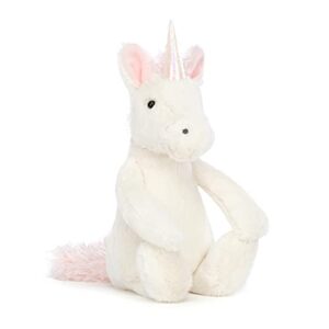 jellycat bashful unicorn stuffed animal plush, medium, 12 inches