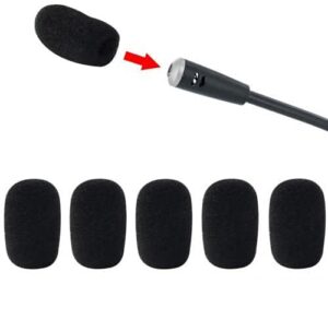 aniceseller 10 x 5 pack small mic microphone windscreen soft foam mic cover sponge skin