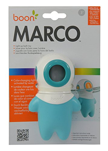 Boon MARCO Light-up Toddler Sensory Bath Tub Water Toy for Kids Aged 3 Years and Up, Blue