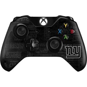 skinit decal gaming skin compatible with xbox one controller - officially licensed nfl new york giants black & white design