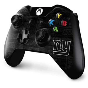 Skinit Decal Gaming Skin Compatible with Xbox One Controller - Officially Licensed NFL New York Giants Black & White Design