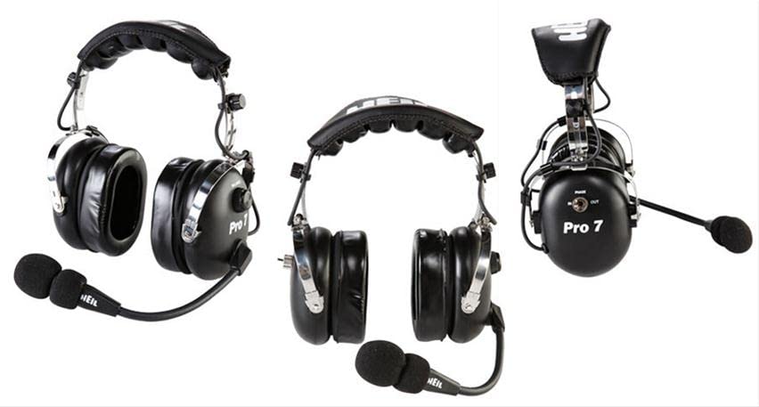 Heil Sound Original PRO7 Black Industrial Headset with Dynamic Microphone, HC-7 Mic Element