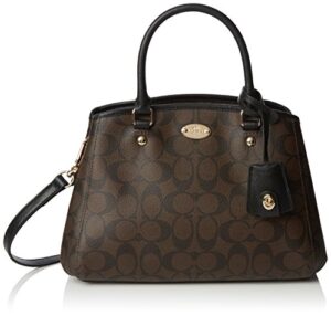 coach margo carryall and crossbody handbag (brown black)