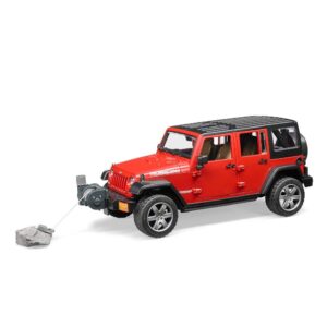 Bruder Toys - Recreational Realistic Jeep Wrangler Unlimited Rubicon with Openable Doors and Removeable Rear Seat (Color May Vary) - Ages 3+