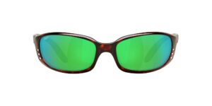 costa man sunglasses tortoise frame, green mirror lenses, 59mm