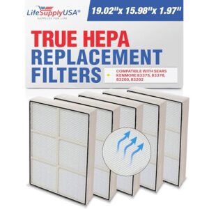 correct attribute: (5-pack) true hepa air cleaner filter replacement 1183054k compatible with whirlpool whispure ap350, ap450, ap510 air cleaners, 19"x16"x2" inches by lifesupplyusa