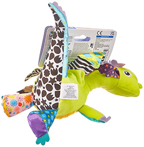 Lamaze Clip On Car Seat and Stroller Toy - Flip Flap Dragon - Crinkle Car Seat Toys and Stroller Toys - Sensory Toys for Babies - Travel Toys for Car - Infant Toys Ages 0 Months and Up