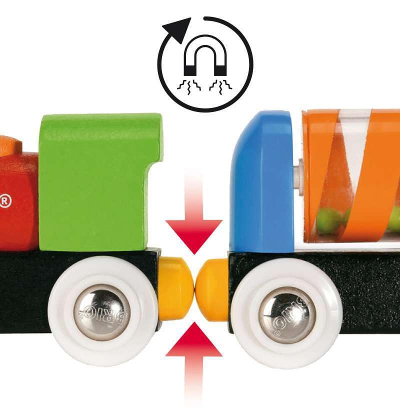 BRIO My First Railway - 33727 Beginner Pack | Engaging Wooden Toy Train Set for Toddlers Age 18 Months and Up | FSC-Certified Materials | Compatible with All My First Railway and BRIO World Toys