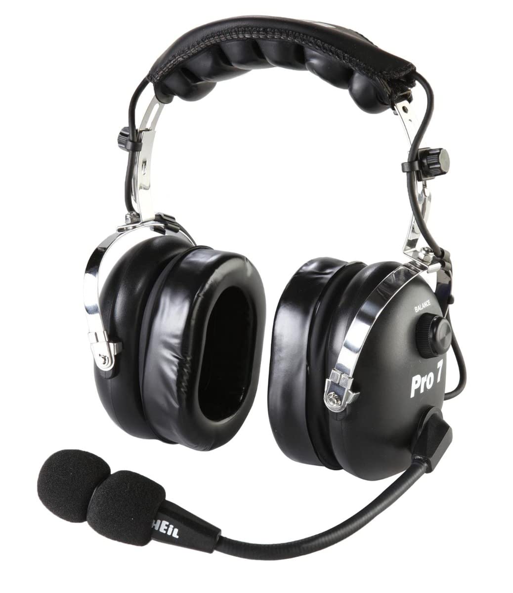 Heil Sound Original PRO7 Black Industrial Headset with Dynamic Microphone, HC-7 Mic Element