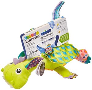 lamaze clip on car seat and stroller toy - flip flap dragon - crinkle car seat toys and stroller toys - sensory toys for babies - travel toys for car - infant toys ages 0 months and up