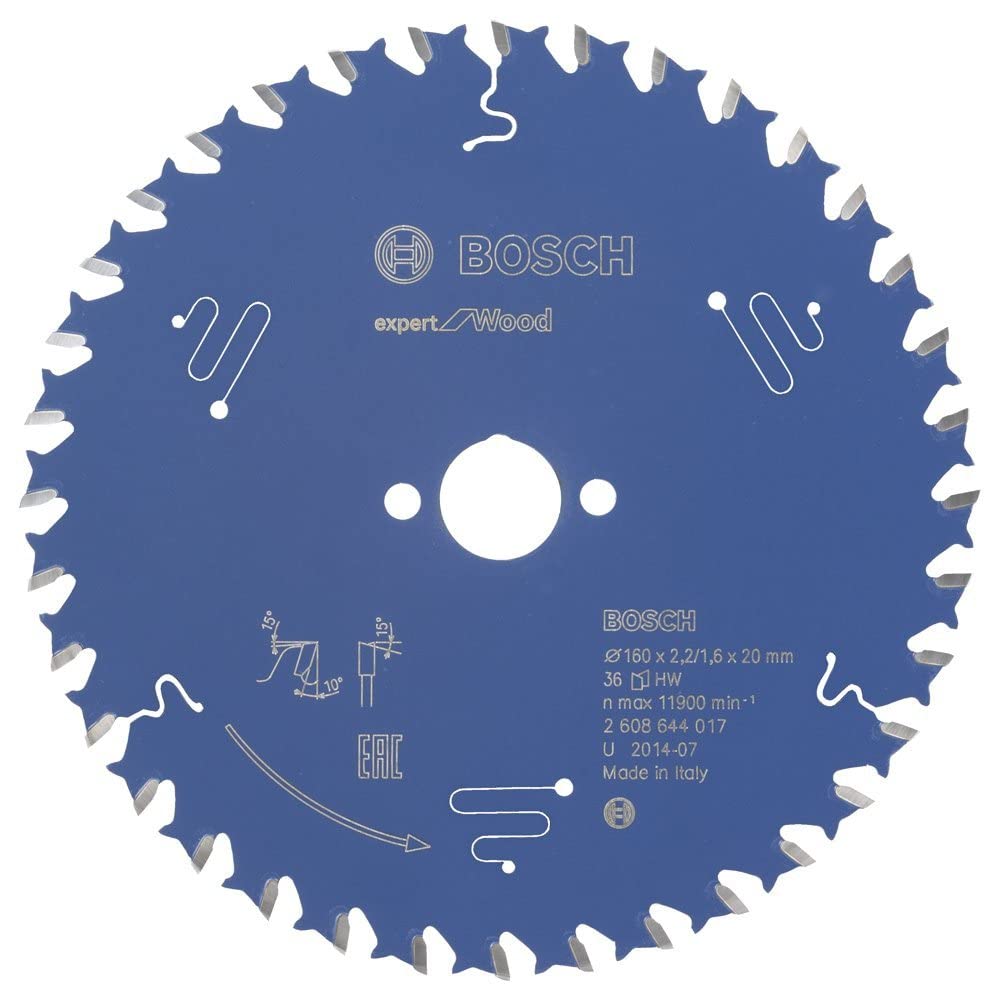 Bosch 2608644017 EXWOH 6.3" x 20mm 36T Circular saw blade Top Precision