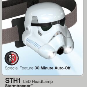 Star Wars Rebels Stormtrooper Head Lamp - Elastic Headband with Bright LED Lights and Timer