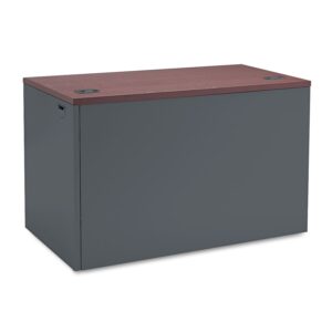 HON 38215RNS 38000 Series Flush Return, Right, 48w x 24d x 29-1/2h, Mahogany/Charcoal