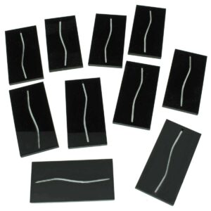 litko paper miniature bases, 25x50mm rectangle, 3mm black (10)