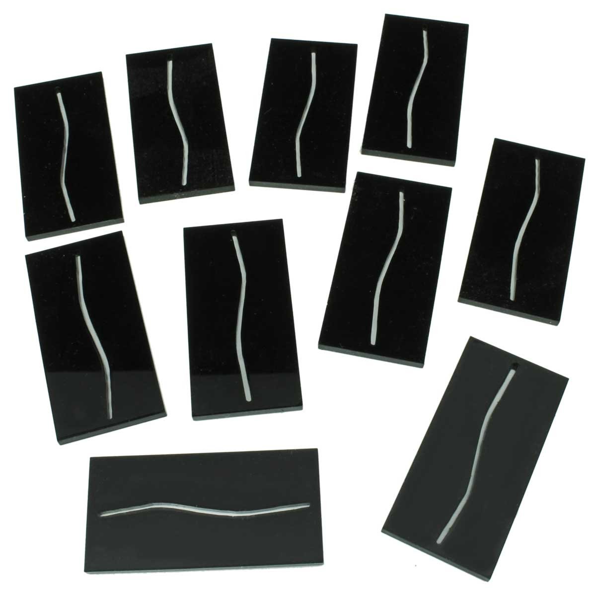 LITKO Paper Miniature Bases, 25x50mm Rectangle, 3mm Black (10)