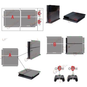 Skins for PS4 Controller - Decals for Playstation 4 Games - Stickers Cover for PS4 Console Sony Playstation Four Accessories PS4 Faceplate with Dualshock 4 Two Controllers Skin - Biological Harzard