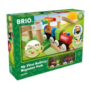 brio my first railway - 33727 beginner pack | engaging wooden toy train set for toddlers age 18 months and up | fsc-certified materials | compatible with all my first railway and brio world toys