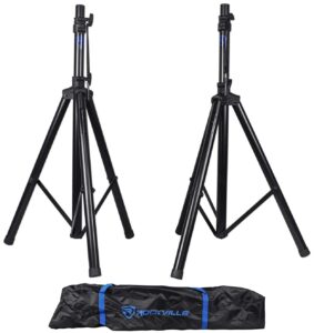 rockville pair rves1 adjustable tripod dj pa speaker stands +carry bag/universal