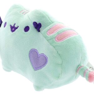 GUND Pusheen Heart Pastel Cat Plush Stuffed Animal, Green, 6"